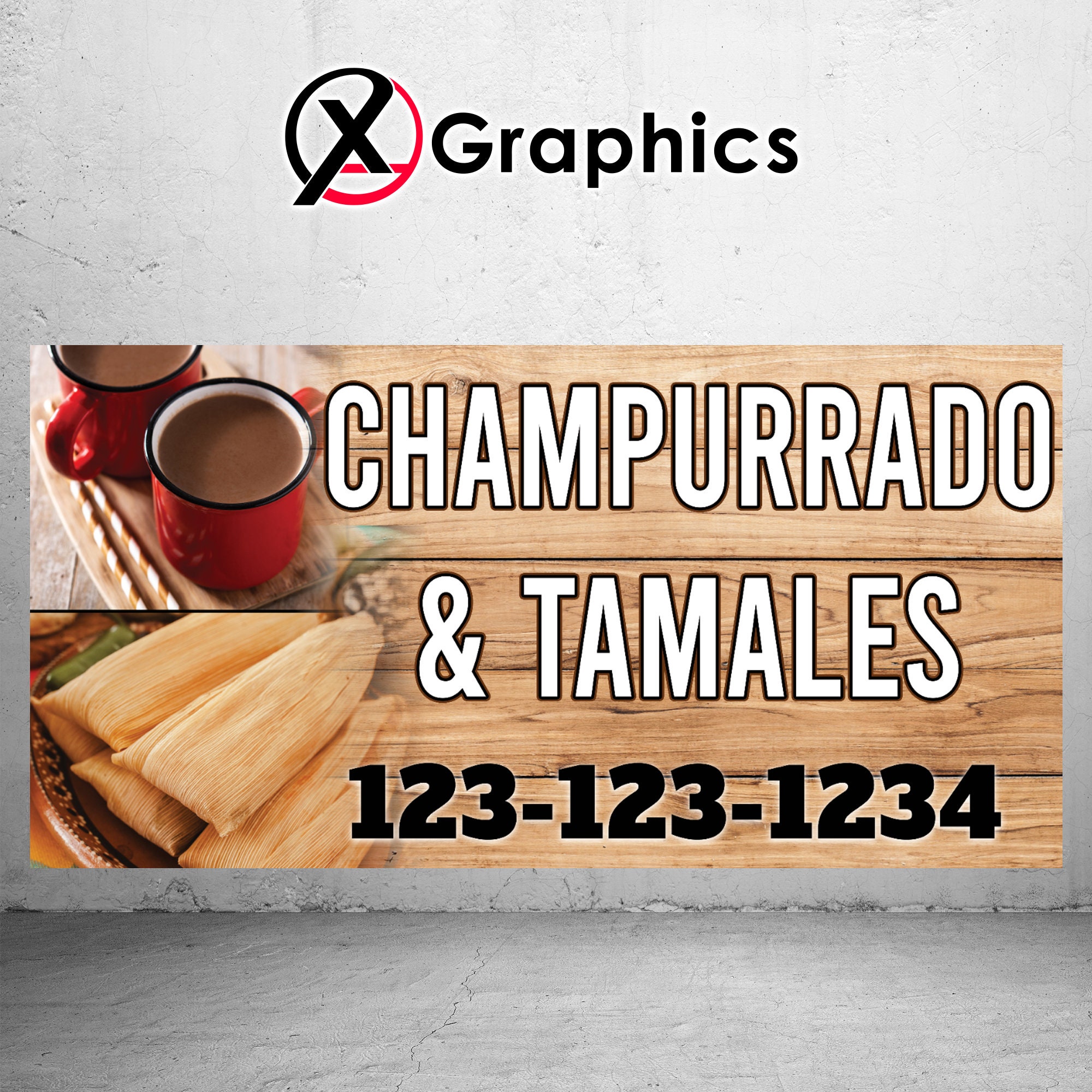 Champurrado & Tamales 13oz Heavy Duty Vinyl Banner Sign With Metal ...