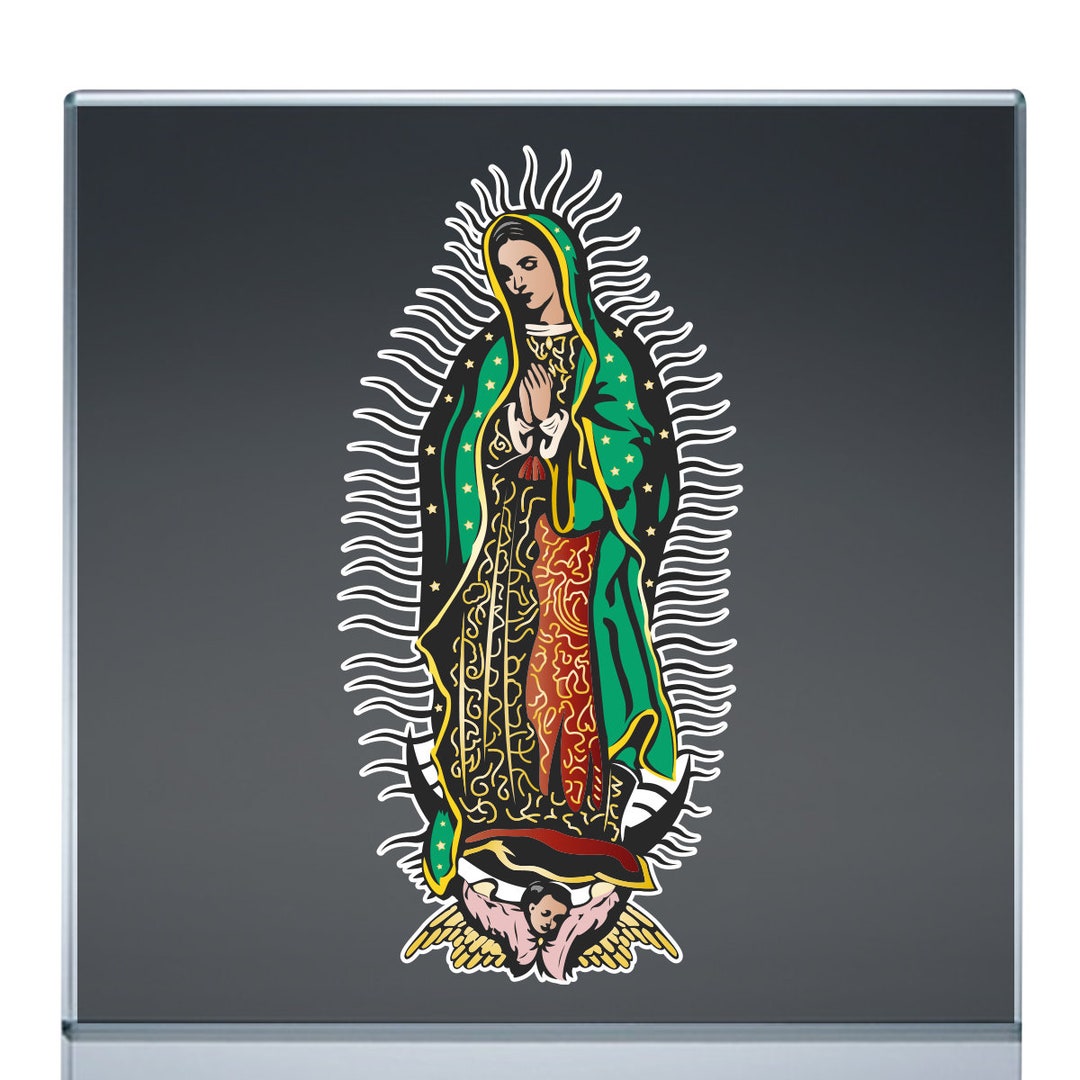 Virgin Mary Virgen De Guadalupe Sticker Decal Calcomania Virgen Maria ...