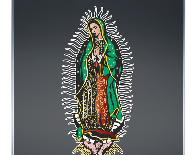 Virgin Mary Virgen De Guadalupe Sticker Decal Calcomania Virgen Maria ...