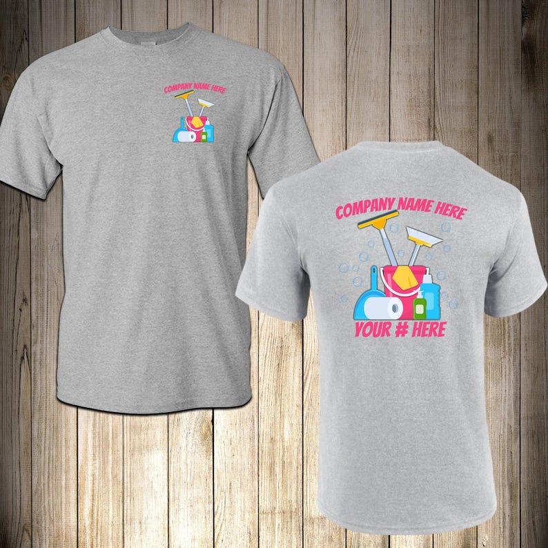 Customized Cleaning Business Logo Shirt, Customized Cleaning Company ...