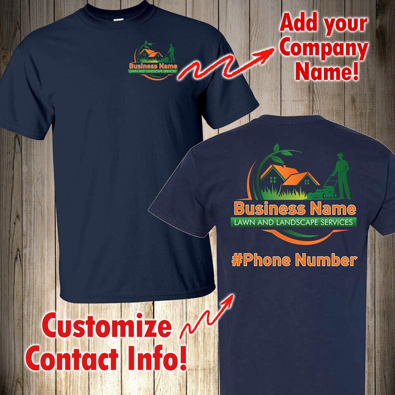 Customized Landscaping Business Logo Shirt, Customized Lawn Care ...