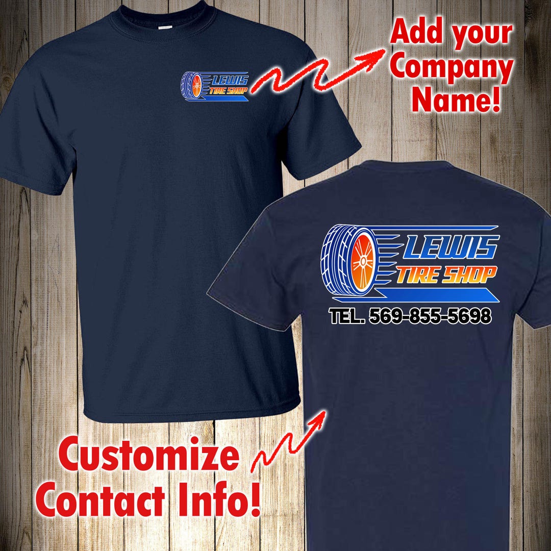 Customized Mechanic Shirt, Customized Mechanic Company Logo Shirt, Tire ...
