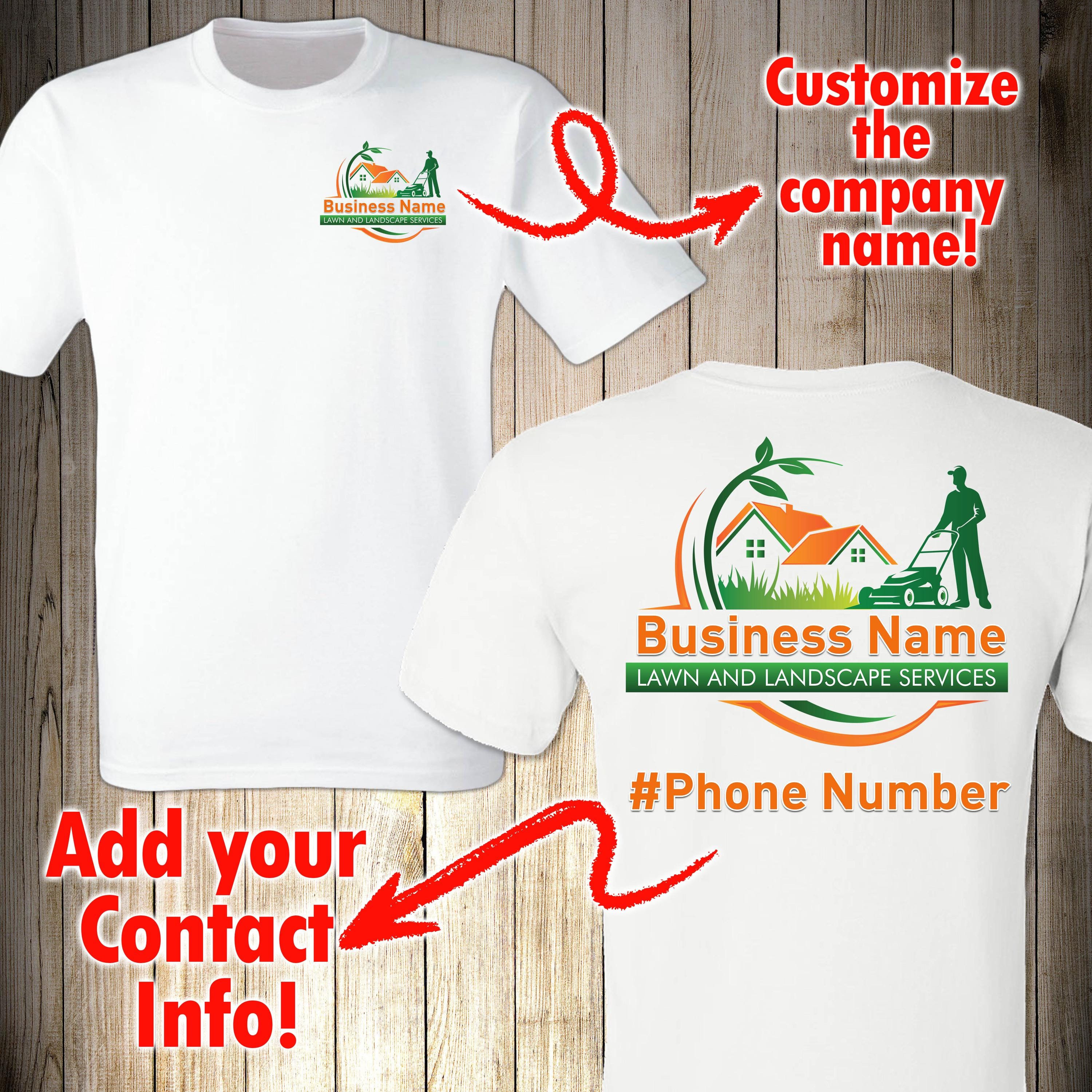 Customized Landscaping Business Logo Shirt, Customized Lawn Care ...