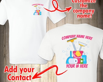 Customized Cleaning Business Logo Shirt, Customized Cleaning Company ...