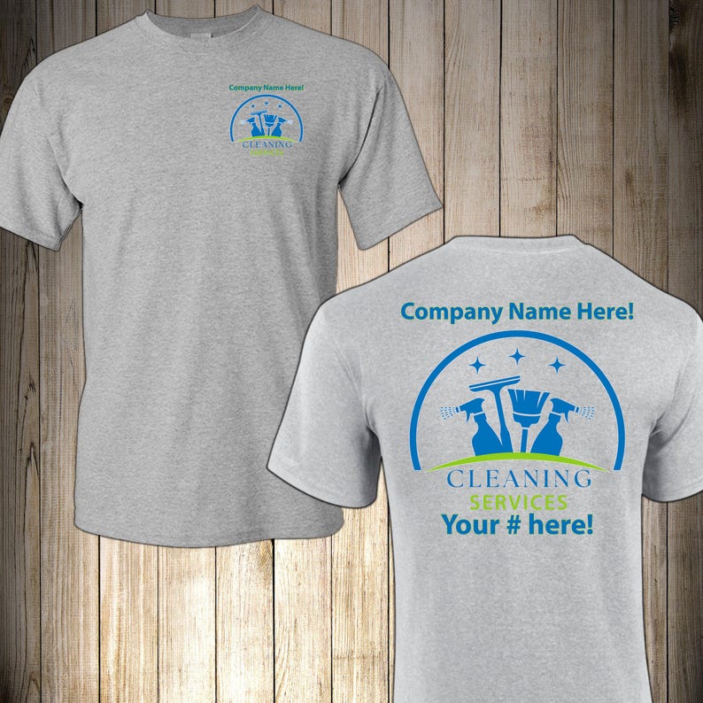 Customized Cleaning Business Logo Shirt, Customized Cleaning Company ...