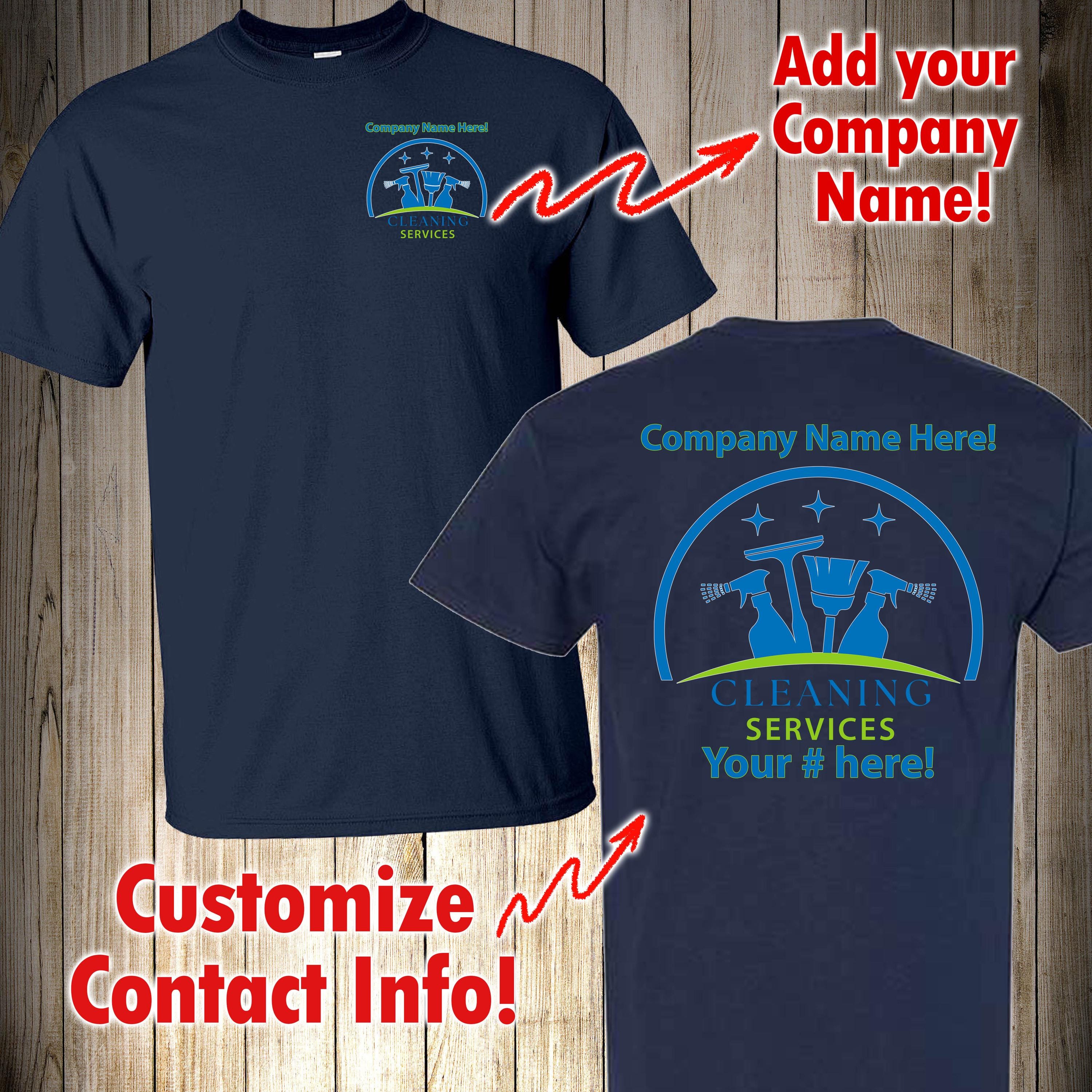 Customized Cleaning Business Logo Shirt, Customized Cleaning Company ...