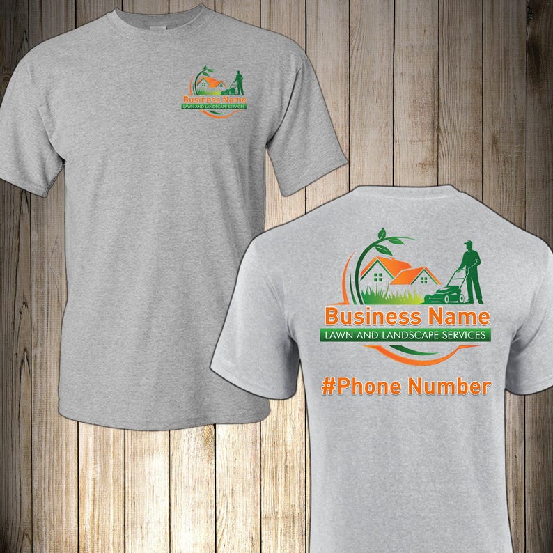 Customized Landscaping Business Logo Shirt, Customized Lawn Care ...