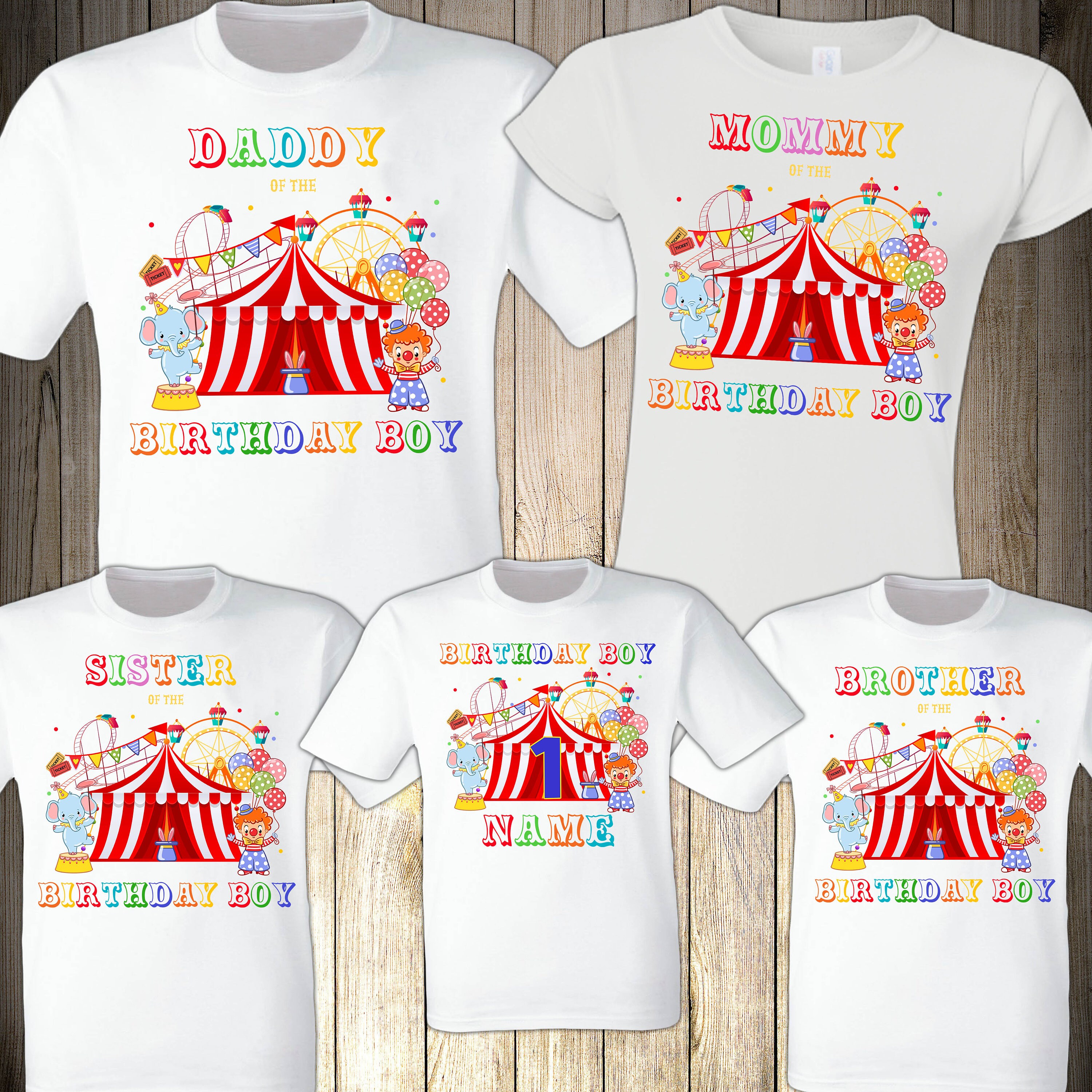 Carnival Circus Family Shirts Circus Birthday Girl Birthday Boy Party ...