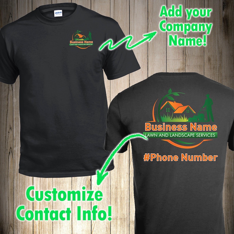 Customized Landscaping Business Logo Shirt, Customized Lawn Care ...