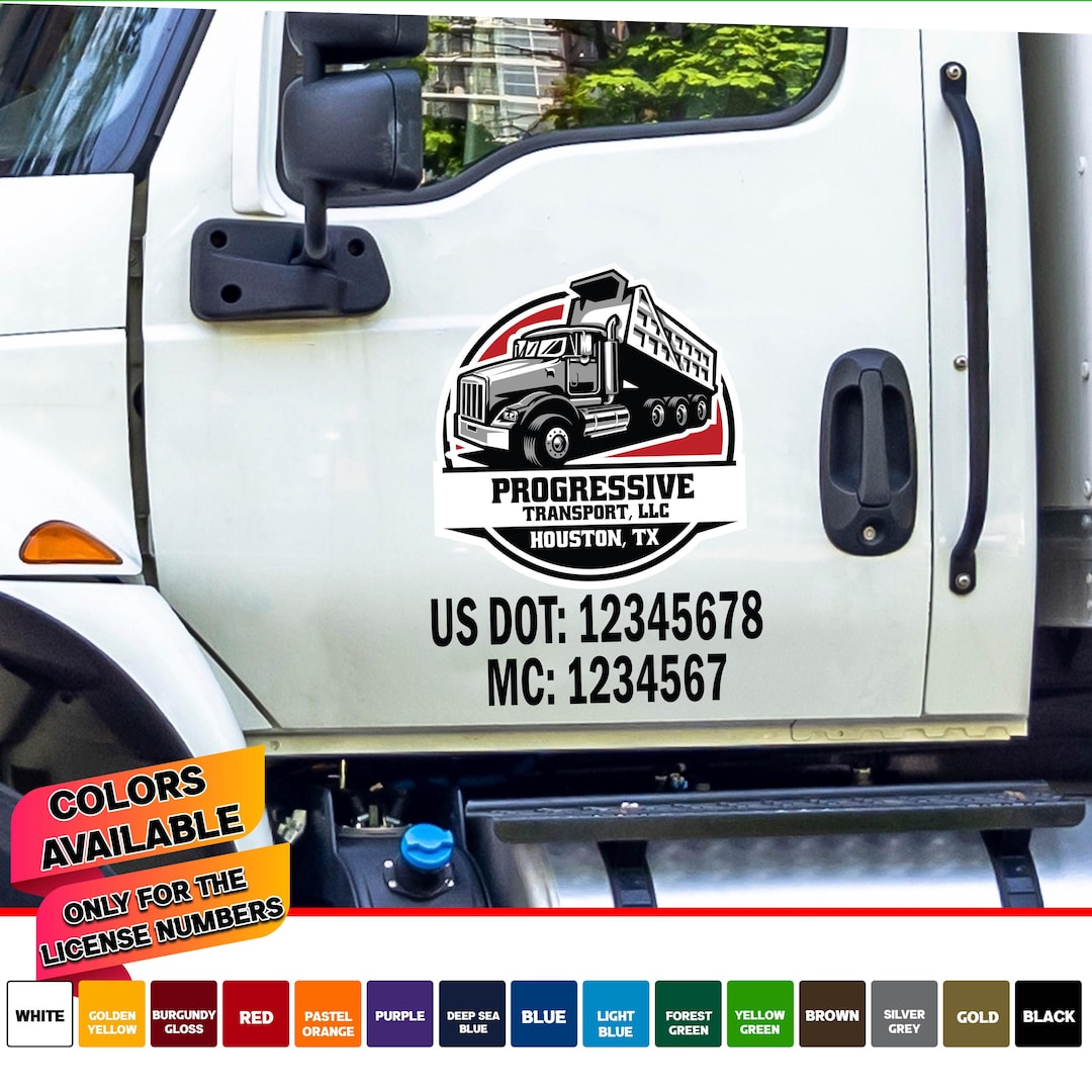 Truck Lettering Fully Customizable Trucking Decal Your Company Name or ...