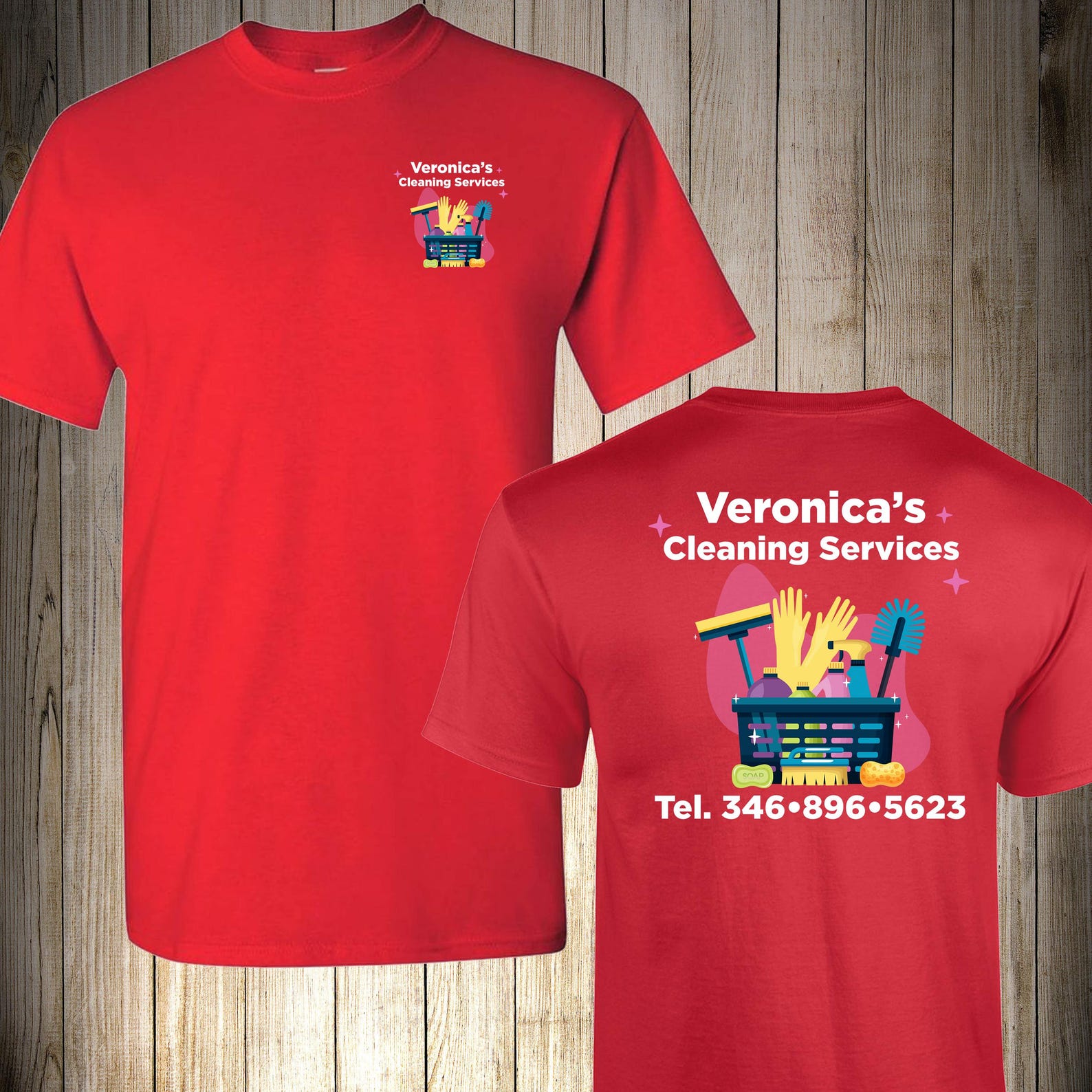 Customized Cleaning Business Logo Shirt, Customized Cleaning Company ...