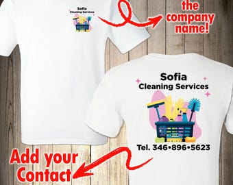 Customized Cleaning Business Logo Shirt, Customized Cleaning Company ...