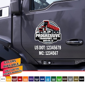 Truck Lettering Fully Customizable Trucking Decal Your Company Name or ...