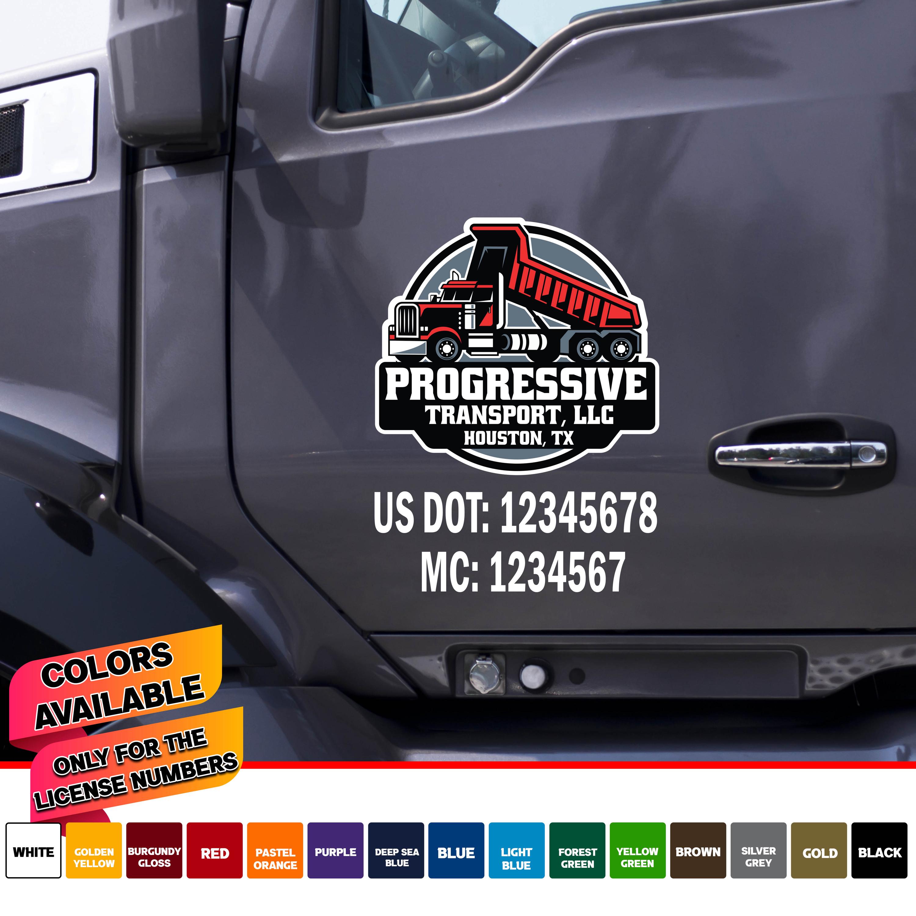 Truck Lettering Fully Customizable Trucking Decal Your Company Name or ...