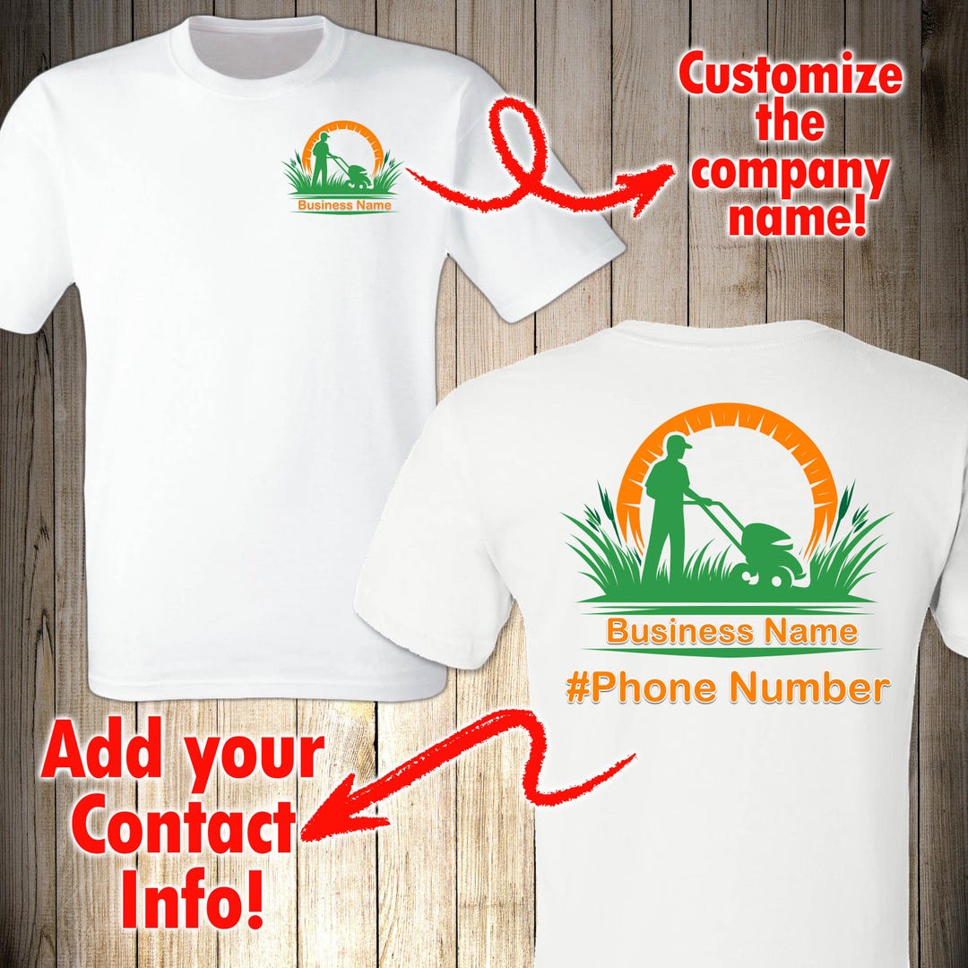 Customized Landscaping Business Logo Shirt, Customized Lawn Care ...