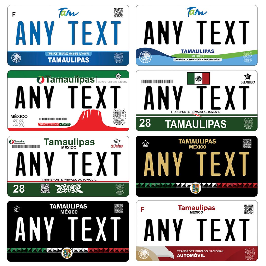 Personalized Aluminum Car Plates Car Plate Mexico Car Plates of the ...