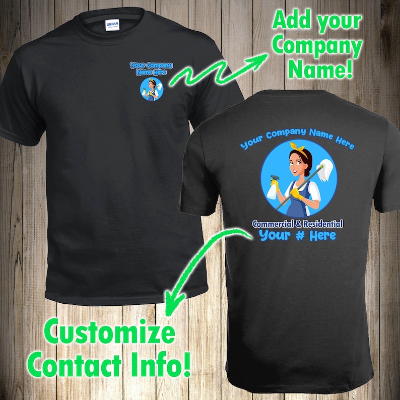 Customized Cleaning Business Logo Shirt, Customized Cleaning Company ...