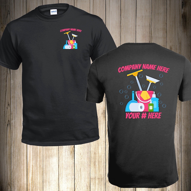 Customized Cleaning Business Logo Shirt, Customized Cleaning Company ...