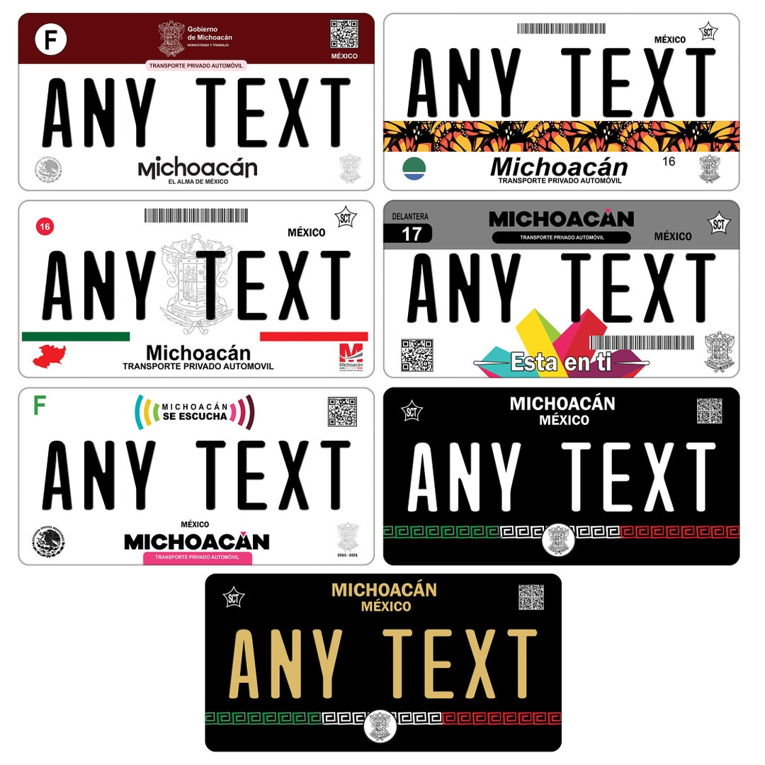 Personalized Aluminum Car Plates Car Plate Mexico Car Plates of the ...