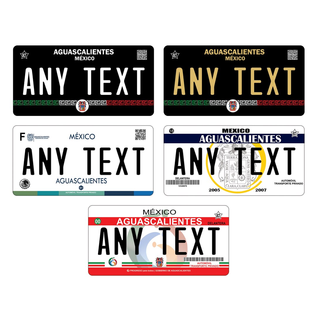 Personalized Aluminum Car Plates Car Plate Mexico Car Plates of the ...