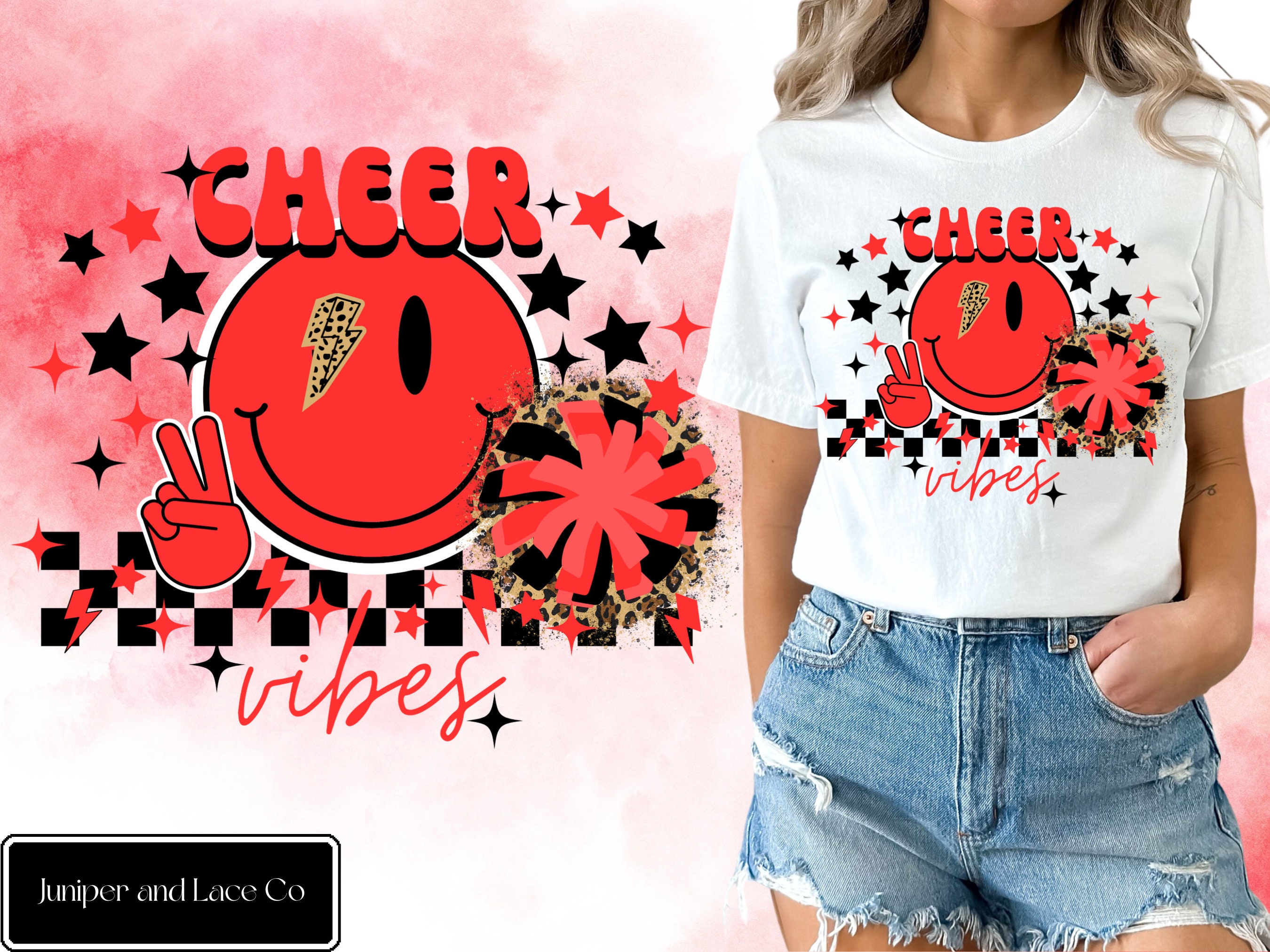 Cheer Vibes Png Retro Cheerleading Png Cheerleading - Etsy
