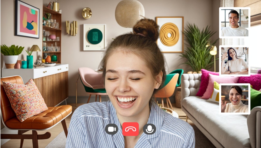 Realistic Zoom Background Virtual Background Modern - Etsy Australia