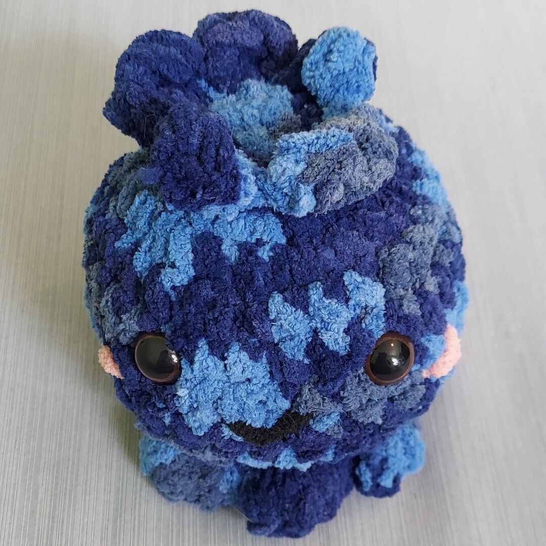 Crochet Blueberry Octopus Amigurumi Plushie, Fruit Animal, Food Animal ...