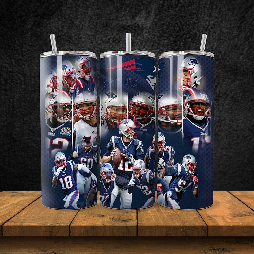 20OZ Skinny Stainless Steel New England Patriots NFL Football Tumbler ...