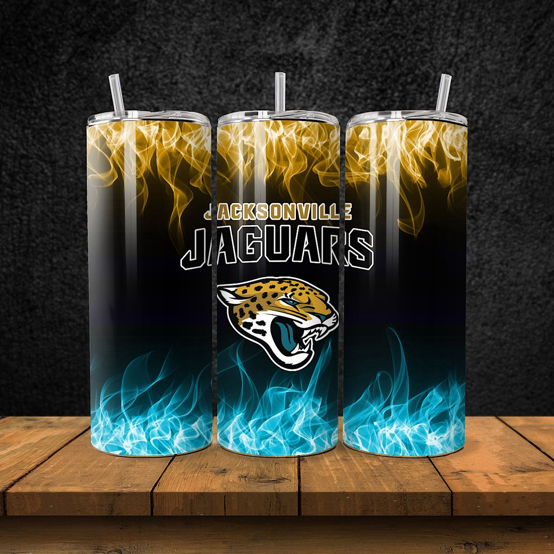 20OZ Skinny Stainless Steel Jacksonville Jaguars NFL Football Tumbler ...