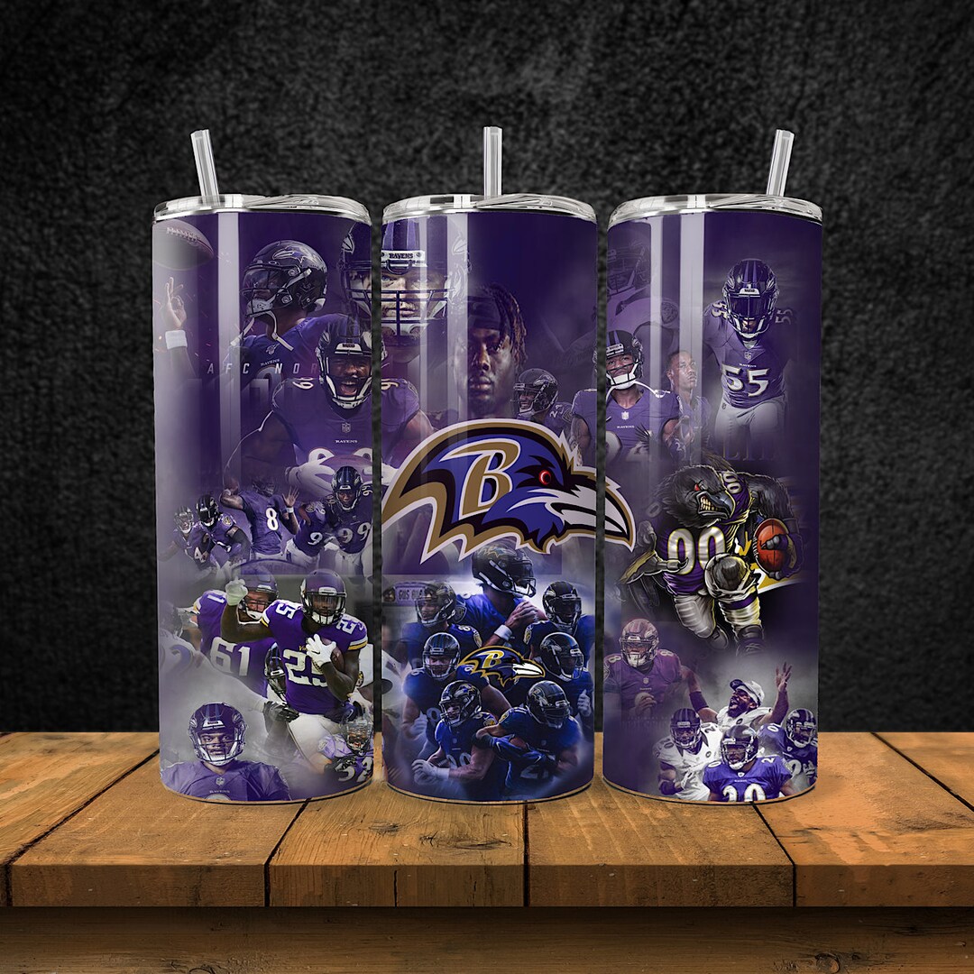 20OZ Skinny Stainless Steel Baltimore Ravens NFL Football Tumbler - Etsy