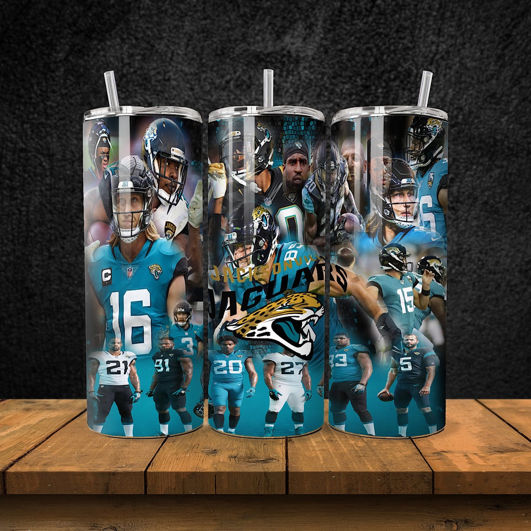 20OZ Skinny Stainless Steel Jacksonville Jaguars NFL Football Tumbler ...