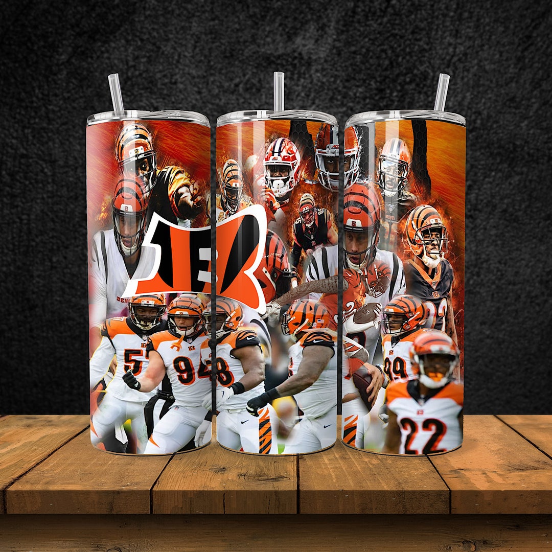 20OZ Skinny Stainless Steel Cincinnati Bengals NFL Football Tumbler - Etsy