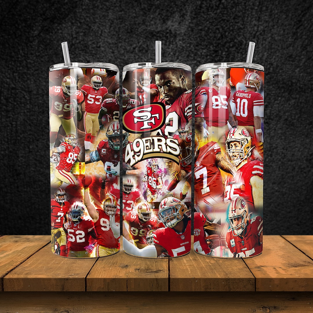 20OZ Skinny Stainless Steel San Francisco 49ers NFL Football Tumbler - Etsy