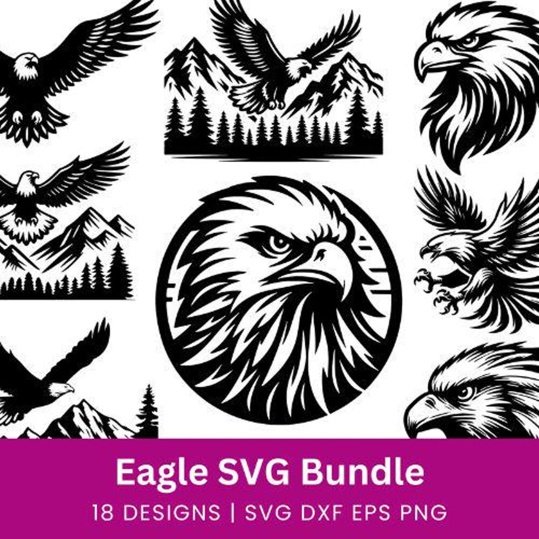 Eagle SVG Bundle, Eagle Clipart, Eagle Cut Files for Cricut, Eagle for ...