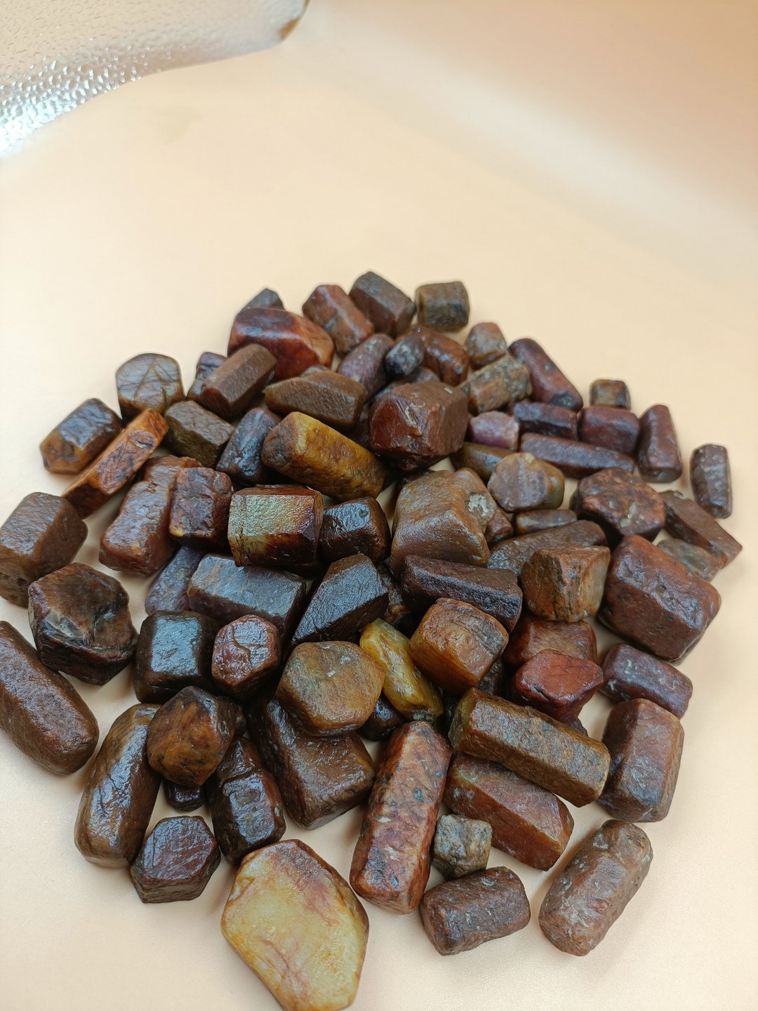 Yellow Corundum Rough Crystal Stone, Natural Yellow Sapphire, 88-90 Pcs ...