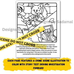 Story Driven True Crime Coloring Book for Adults | Detective Hollow ...