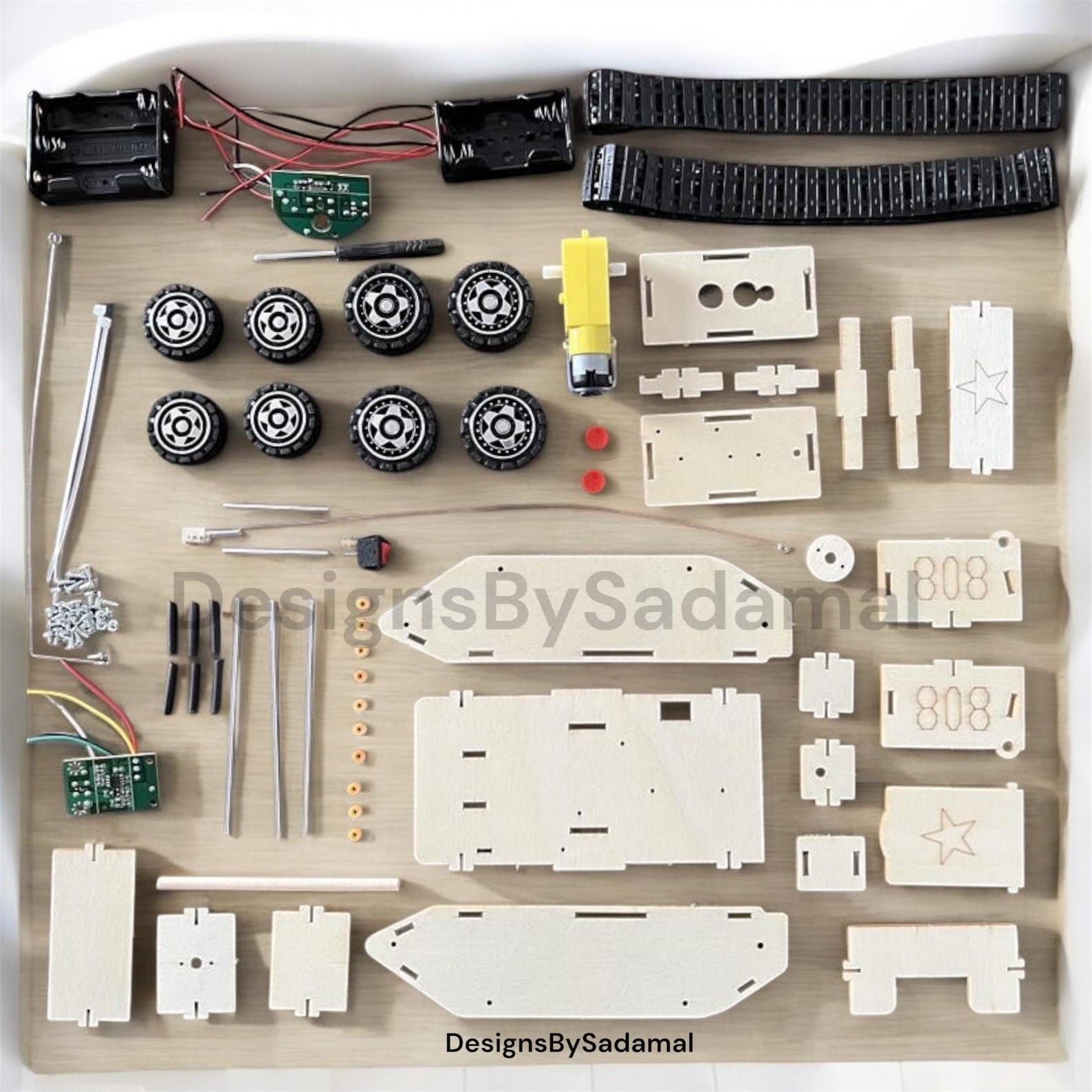 Wooden DIY Rc Tank -DIY Robot for Kids - Science Toys - Remote Control ...