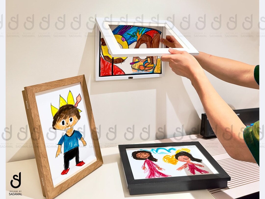 Artwork Display Frames- 3 Colours - Kids Artwork Storage- Children Wall ...