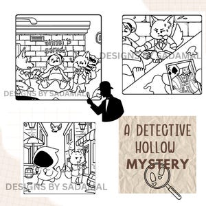 Story Driven True Crime Coloring Book for Adults | Detective Hollow ...