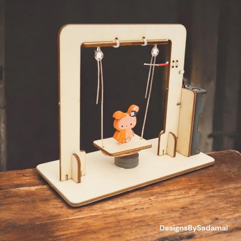 Wooden DIY Electric Swing Toy -DIY Toys for Kids - STEM Science Kit for ...