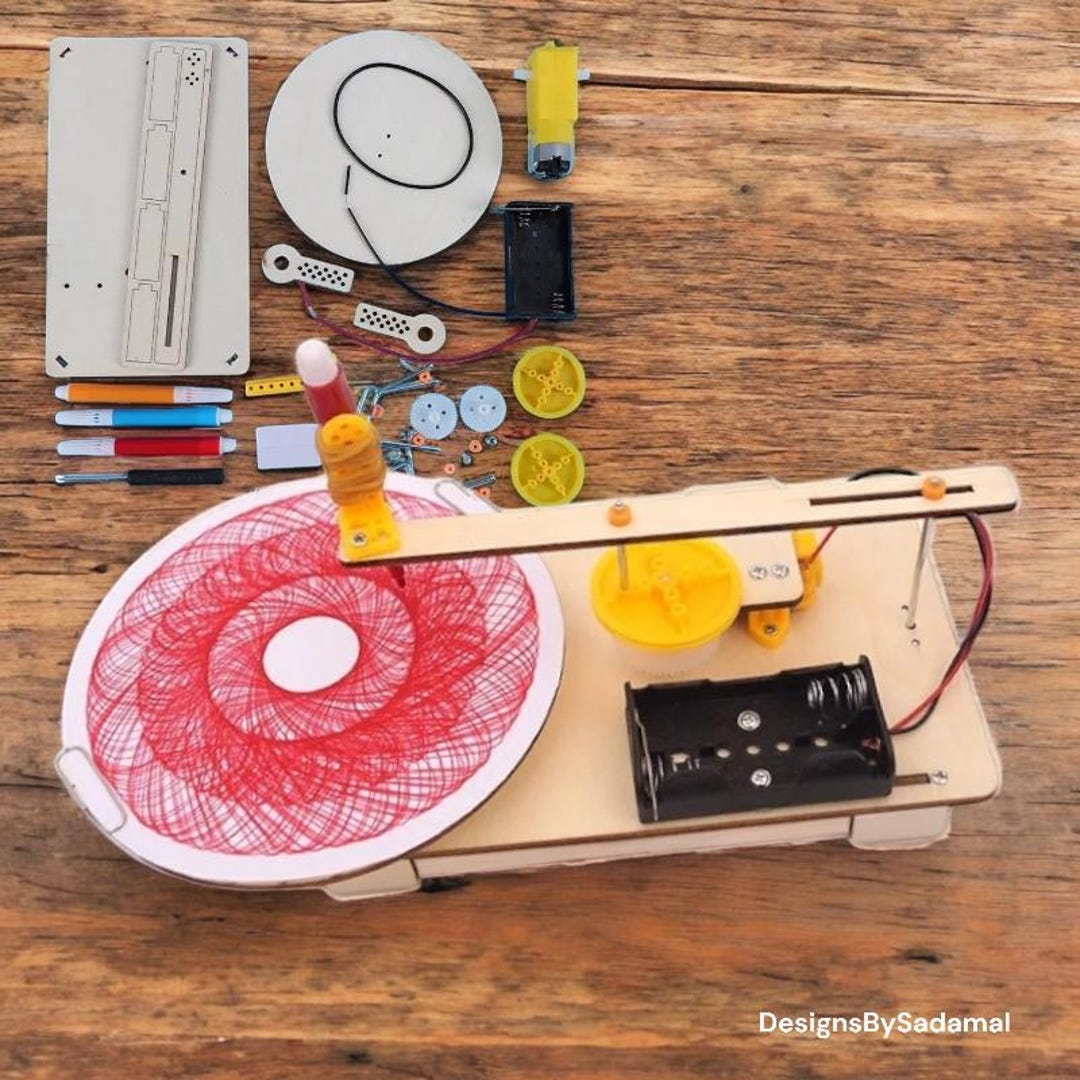 Wooden DIY Electric Plotter Model -DIY Toys for Kids - Plotter Toys ...