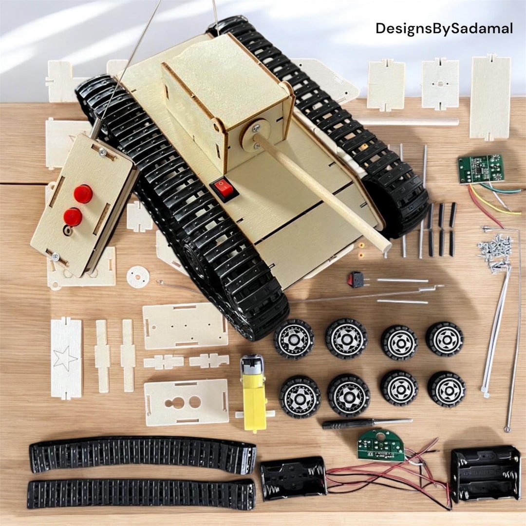 Wooden DIY Rc Tank -DIY Robot for Kids - Science Toys - Remote Control ...