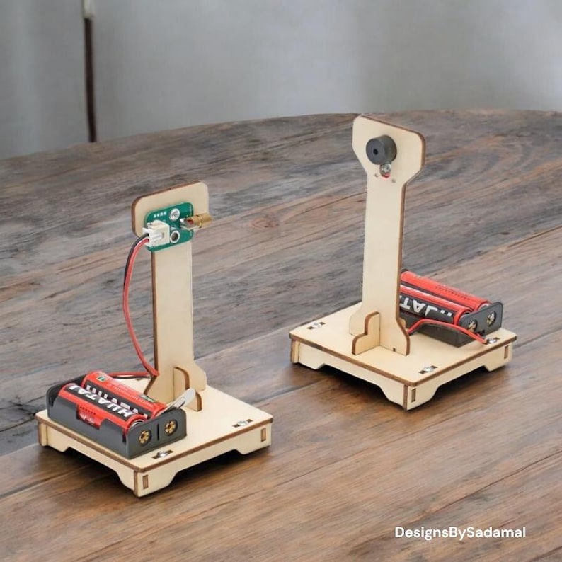 Wooden DIY Infrared Alarm Toy -DIY Robot for Kids -motion Sensor ...