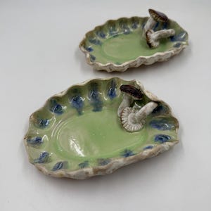 Handmade Mushroom Ceramic Dish – Frog Pool / Snake Water Bowl / Mini ...