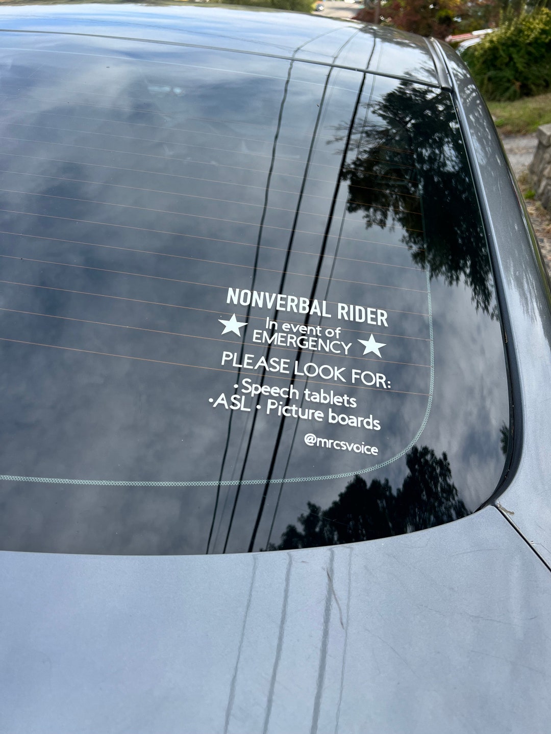 Nonverbal Car Decal Sticker - Etsy