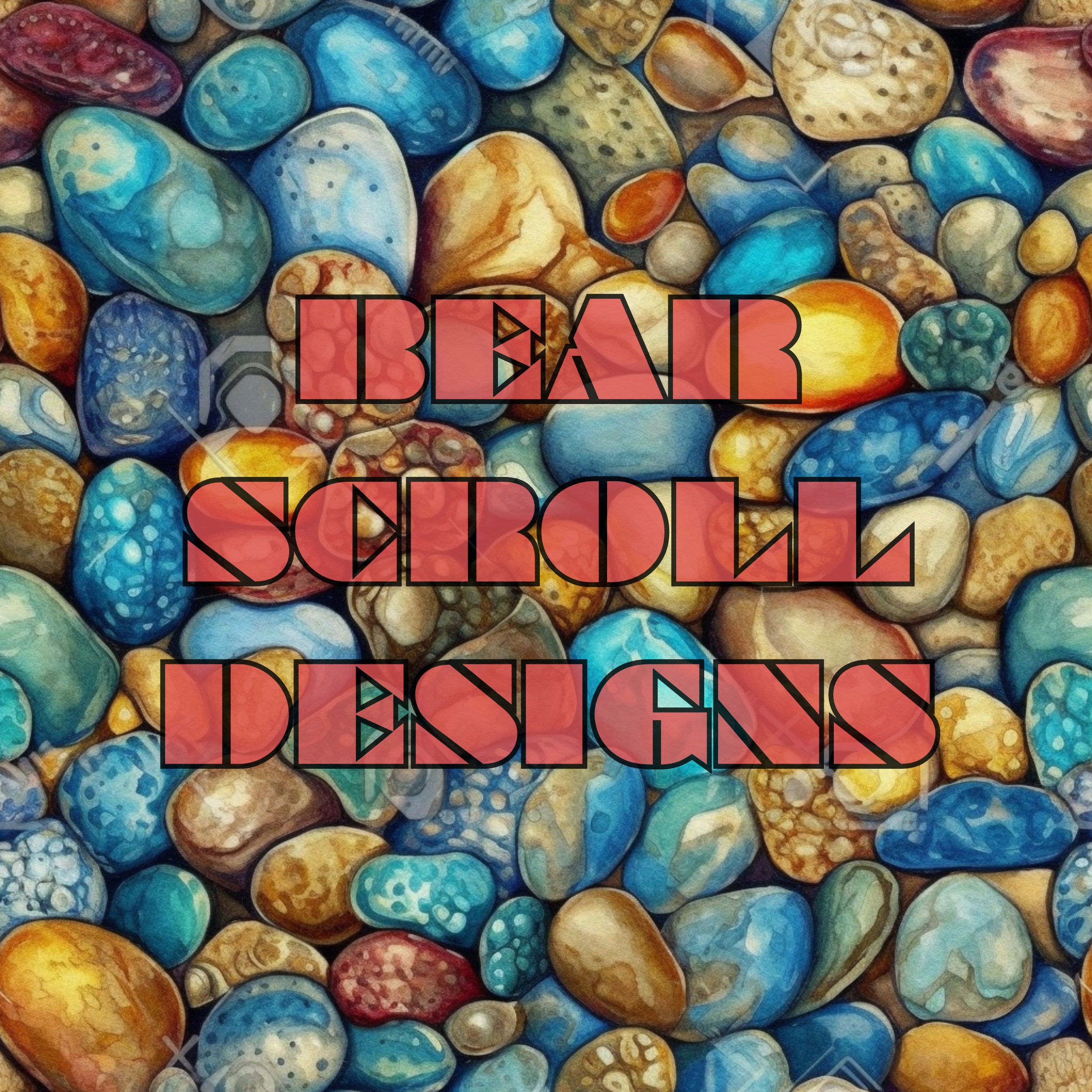 Seamless Pattern Pebble and Stone Digital Paper Surface - Etsy