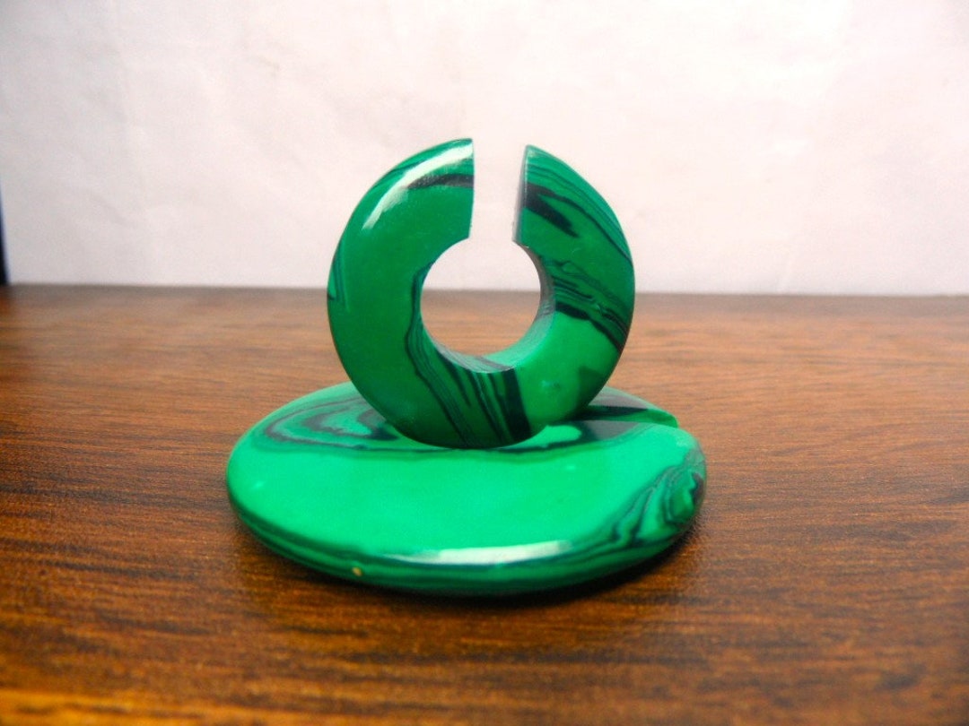 Malachite Septum Tusk: Gemstone Nose Ring, Tribal Body Jewelry (2mm ...