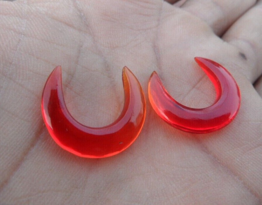 Yellow Cats Eye, Red, Stone, Pincher Septum Tusk Tribal, Custom Spike ...