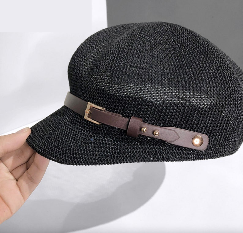 Handmade Hat for Woman, Woman Sun Hat, Woman Octagonal Cap, Lady Summer ...