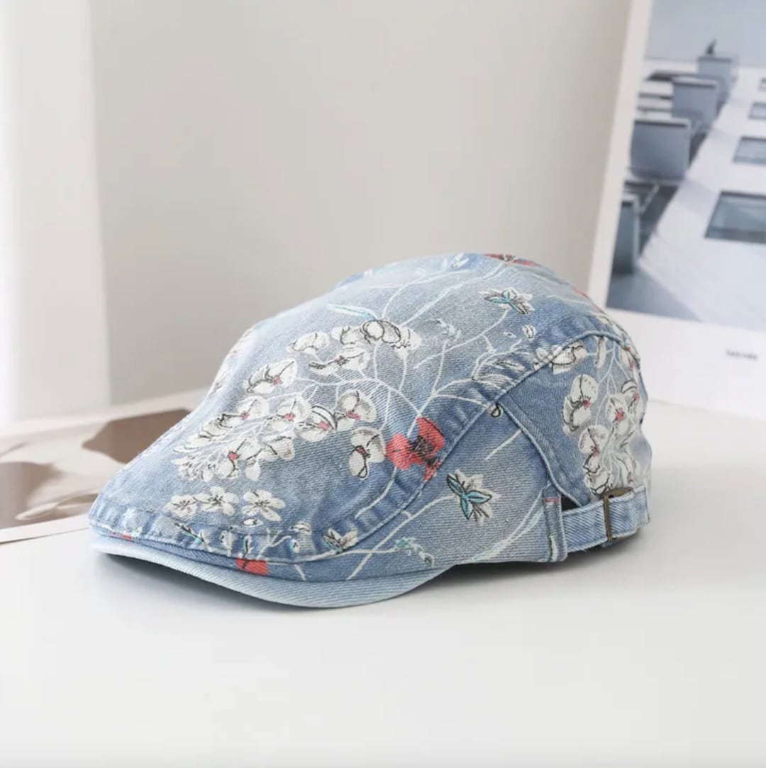 Blue Newsgirl Hat for Women, Woman Newsgirl Cap, Blue Newsboy Cap, Men ...